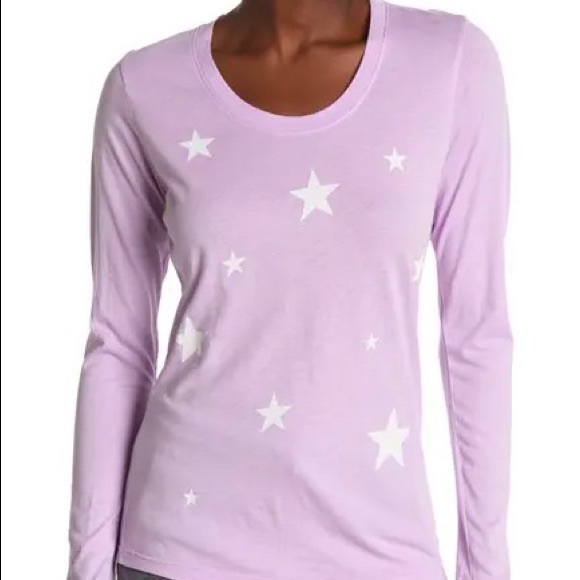 Sundry | Tops | Nwt Sundry Purple Long Sleeve Star Shirt | Poshmark